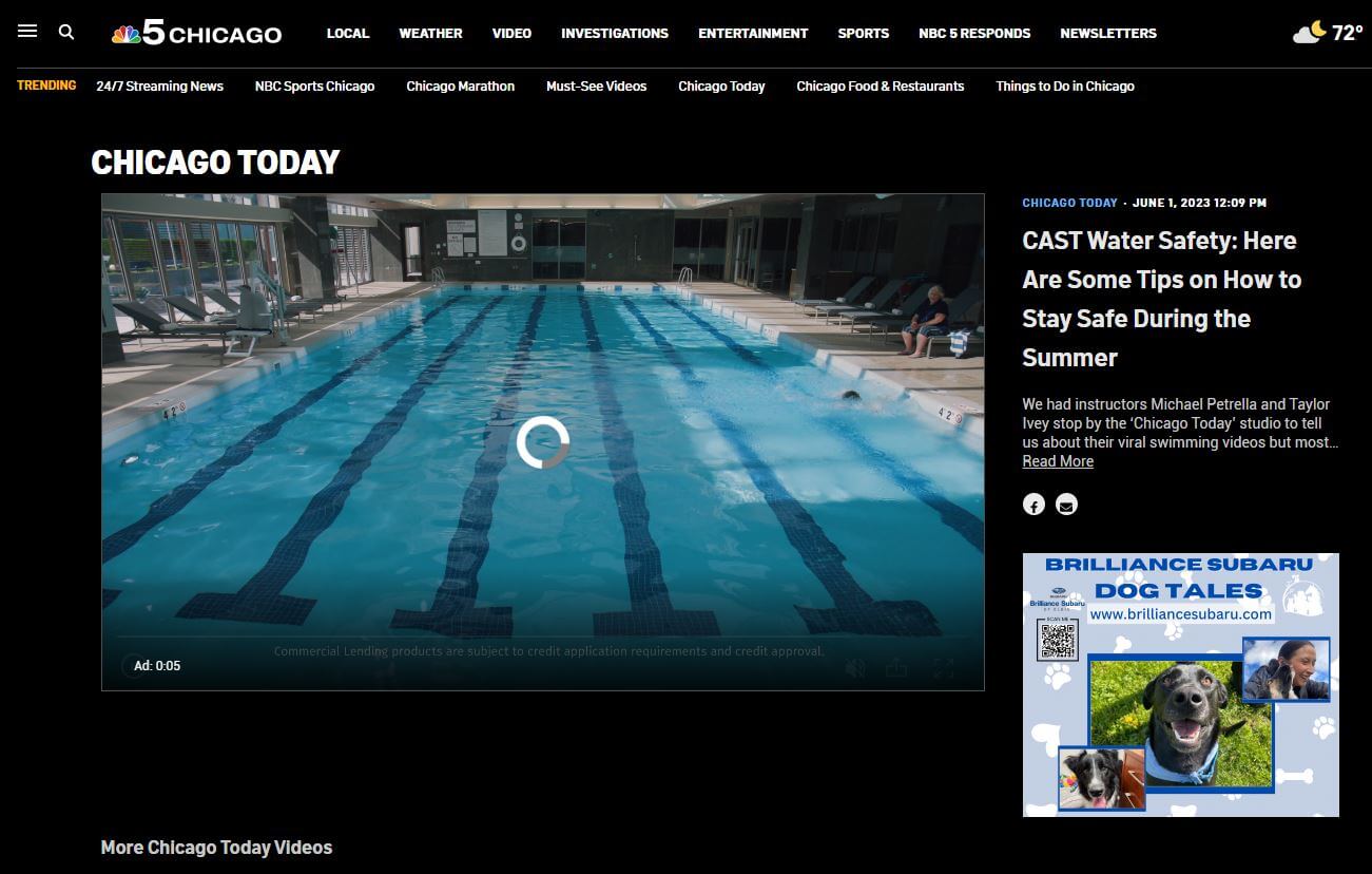 WATCH: NBC 5 Chicago features CAST Water Safety - CAST